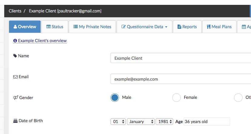 Can the overview section in client records be customized?