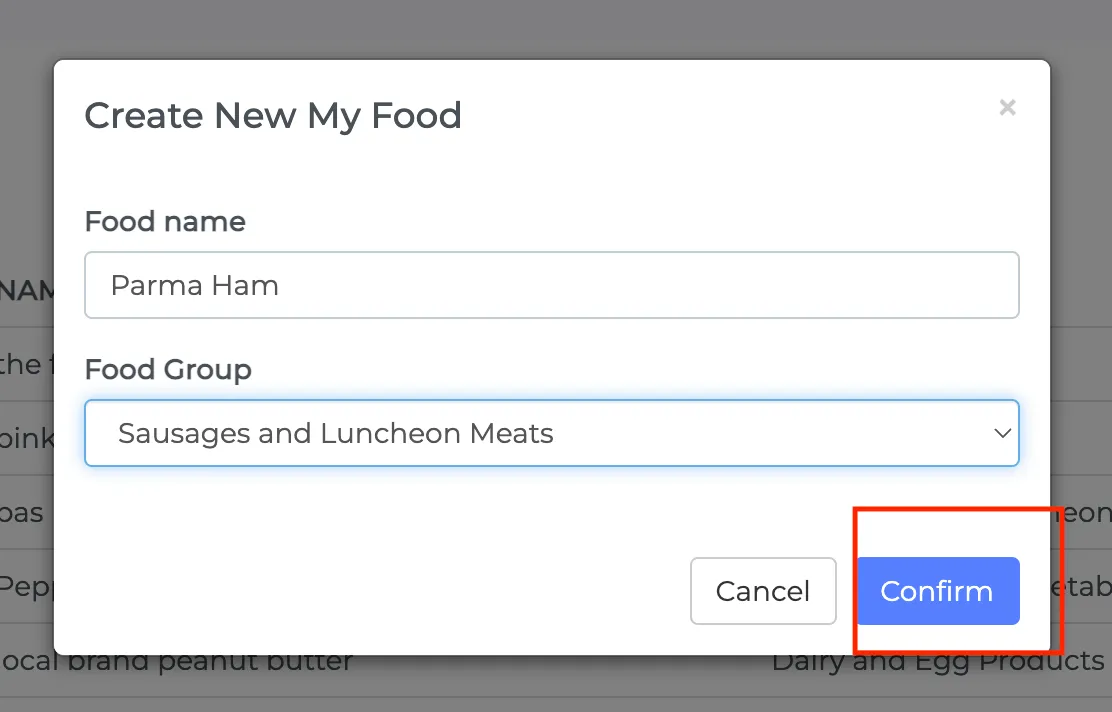 Create Custom Foods for Meal Plans & Recipes | NutriAdmin